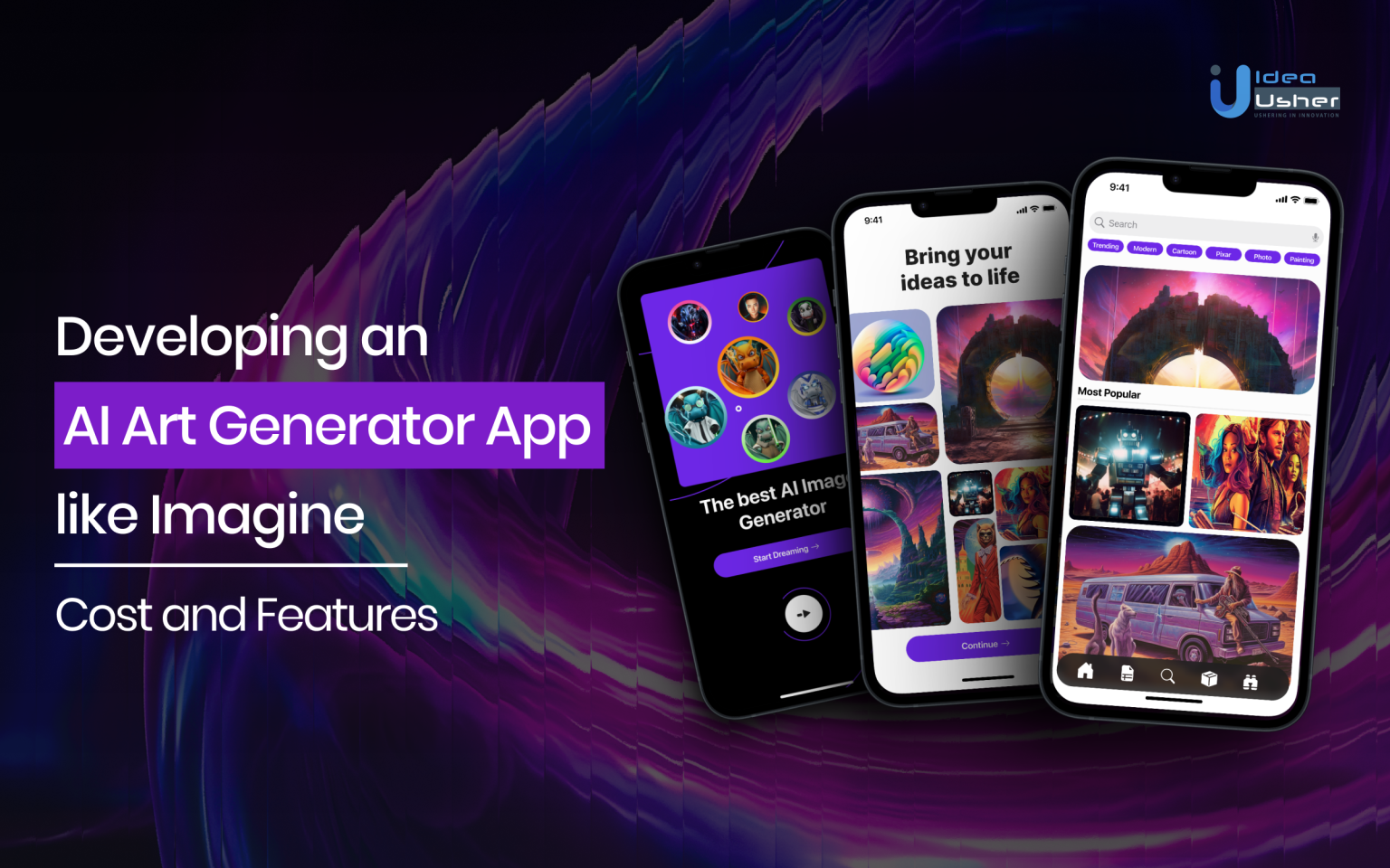 Develop an AI Art Generator App like Imagine - Cost and Features - IdeaUsher